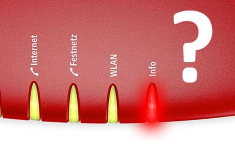 Fritzbox Info leuchtet rot: Warum das so ist und wie Du es löst